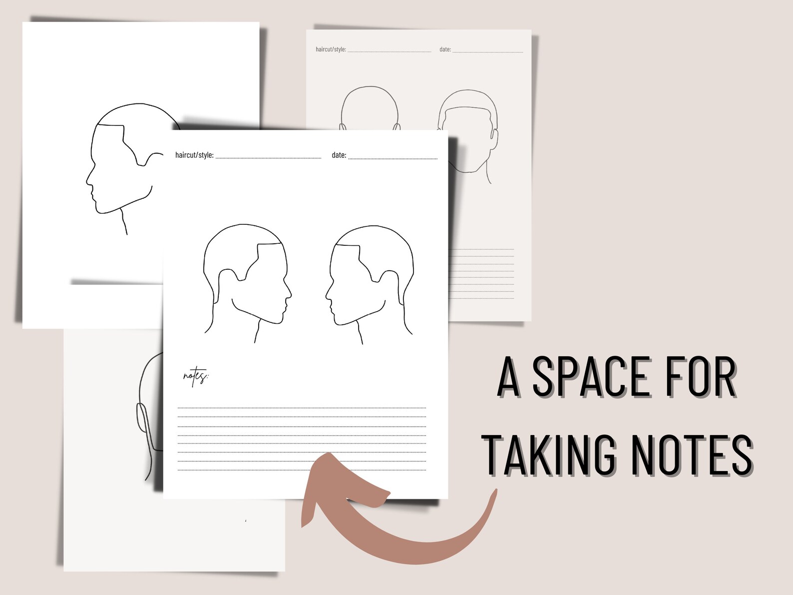 Haircutting Head Sheets Hairstylist Head Sheets Printable - Etsy