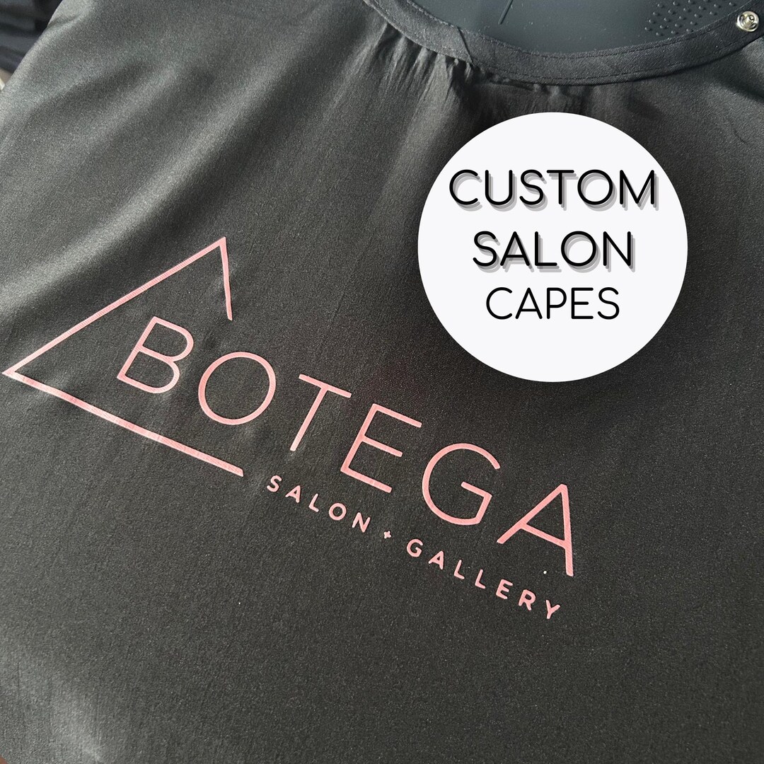 PRE-ORDER Personalized Salon Cape for Hair Salon Black Cape Custom ...