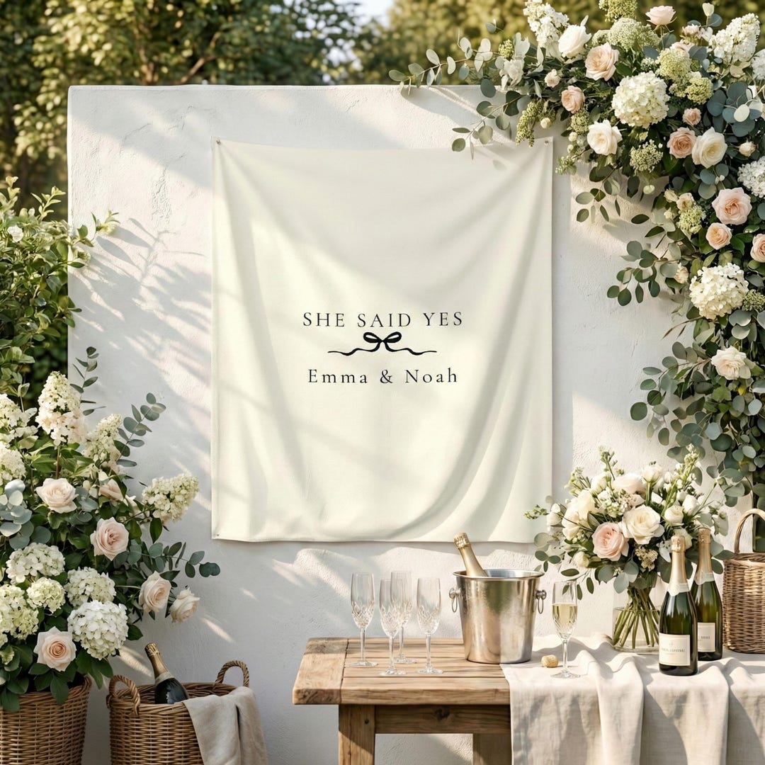 Personalized Engagement Party Welcome Sign She Said Yes Announcement ...