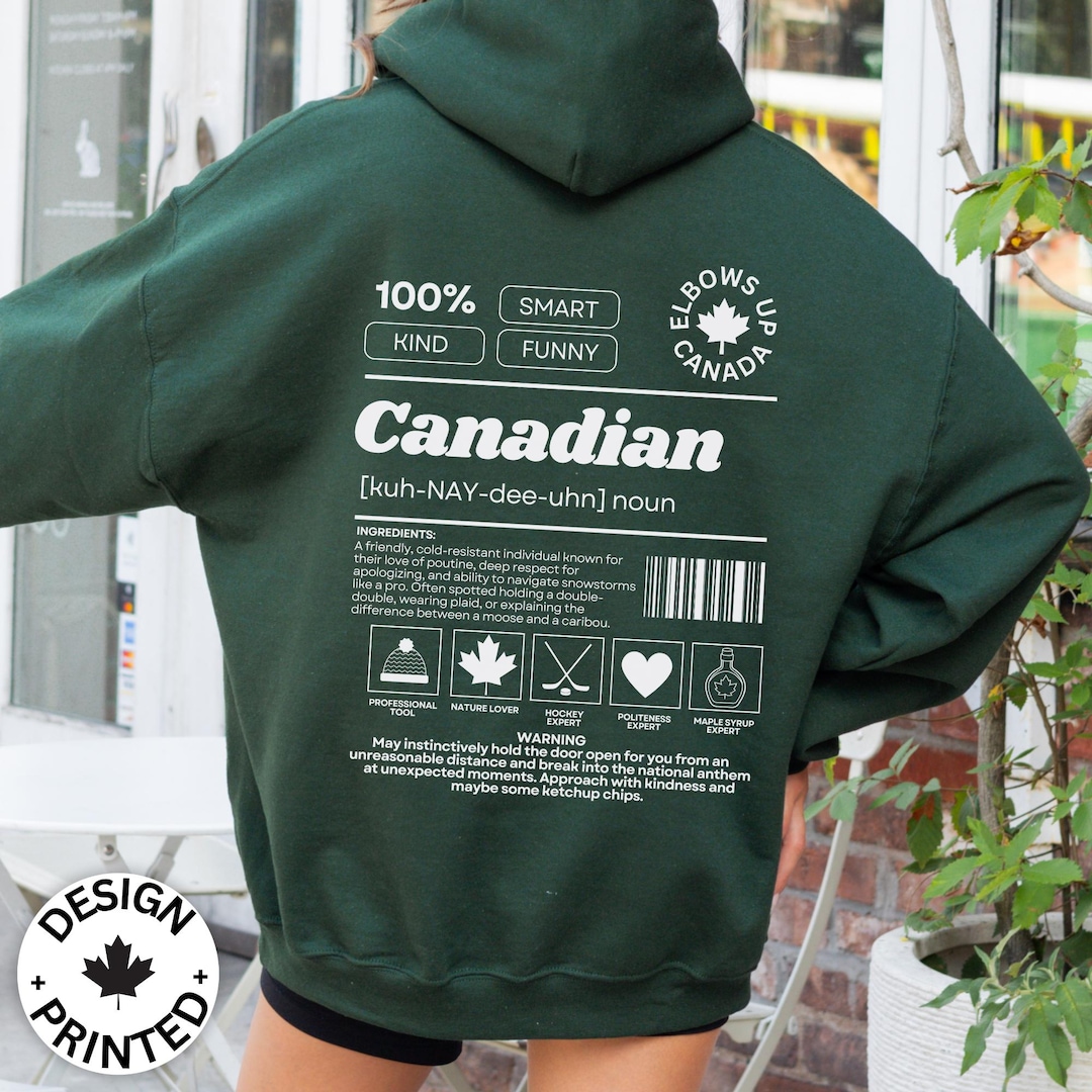Made in Canada Apparel Hoodie Canadian Proud Sweatshirt for Canada ...