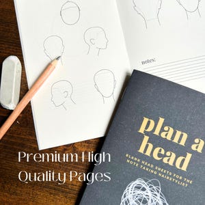 Hairdressing Head Sheets Book for Hair Stylist Head Form Booklet ...