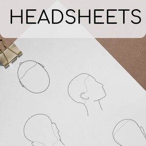 Haircutting Head Sheet Hairstylist Head Sheet Printable Blank ...