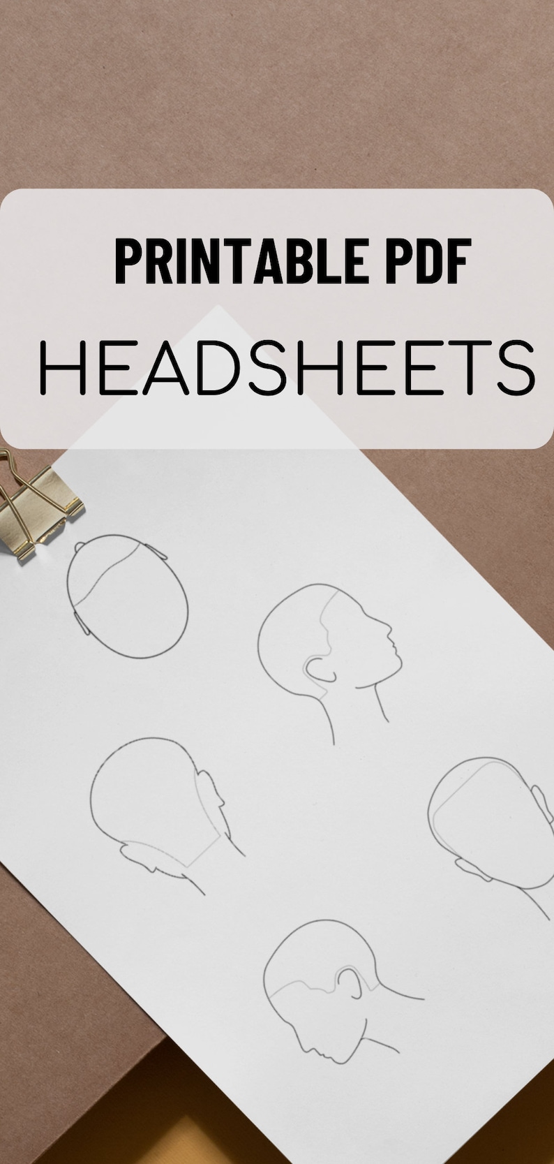 Haircutting Head Sheet Hairstylist Head Sheet Printable Blank ...