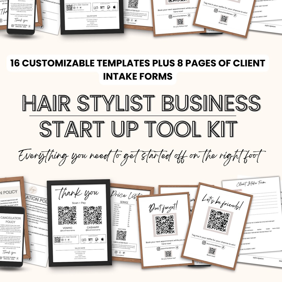Hair Salon Owner Business Starter Kit Salon Business Tools Start up Kit ...