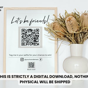 QR Code Salon Sign Template Hairdresser Qr Sign Template Esthetician QR ...