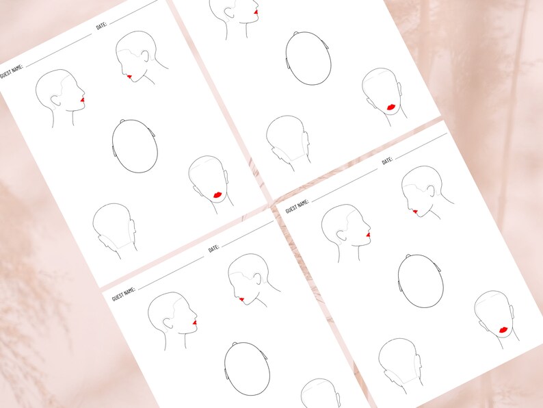 Hair Salon Client Intake Form Hair Client Consultation Form - Etsy