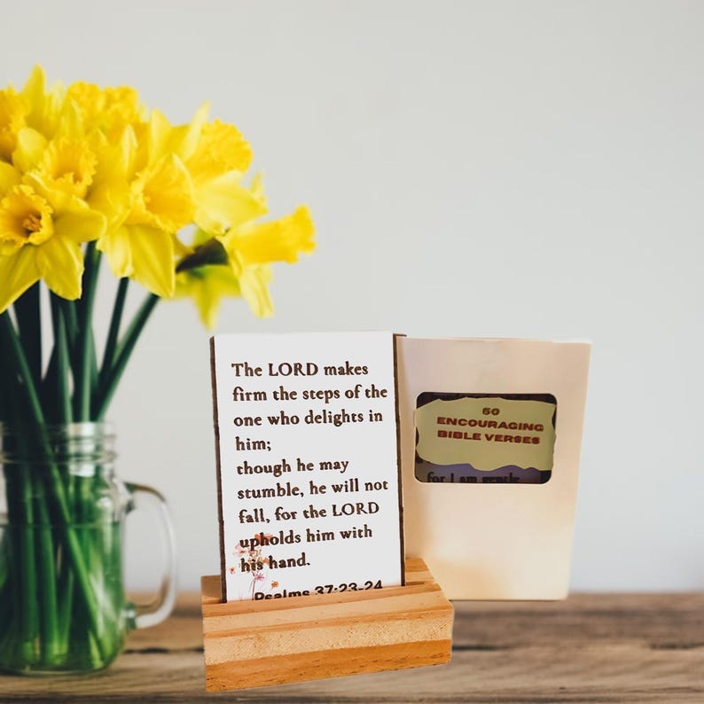 50 Encouraging Bible Verses With Holder | for Gifts, Daily ...