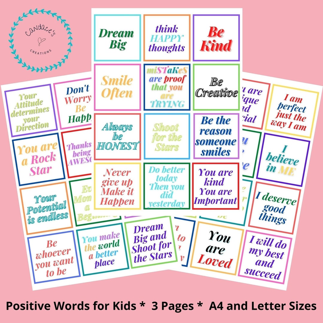 Positive Affirmations for Kids - Etsy