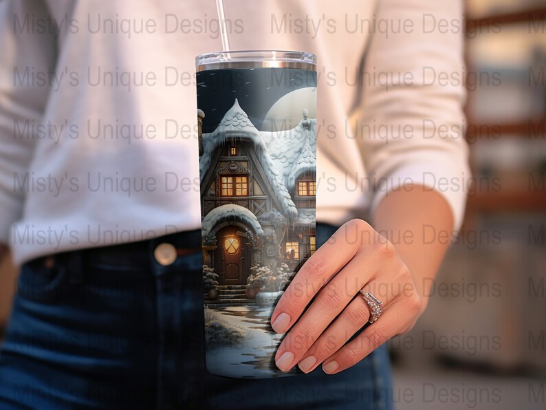 Cabin in Winter Digital Paper, Winter Cabin PNG Digital Paper, Cabin ...