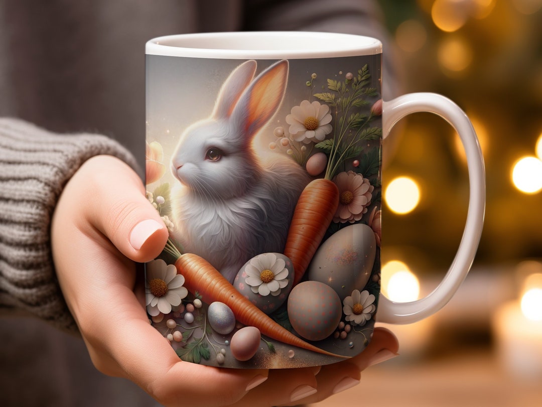 Pretty Easter Design Coffee Mug, Easter Gifts for Women, Easter Mugs ...