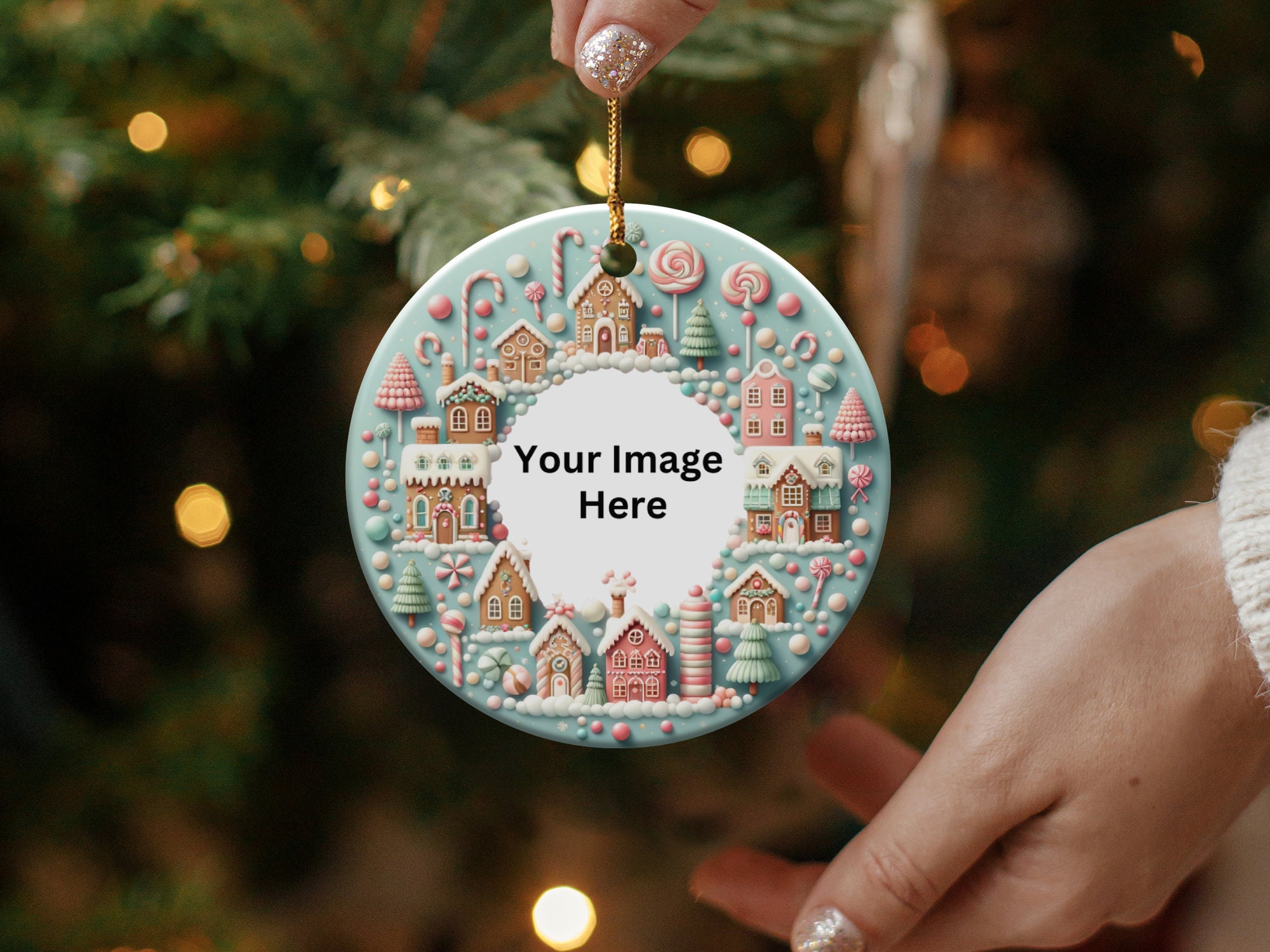 Personalized Christmas Candy Village, Candy Christmas Ornament, Custom ...