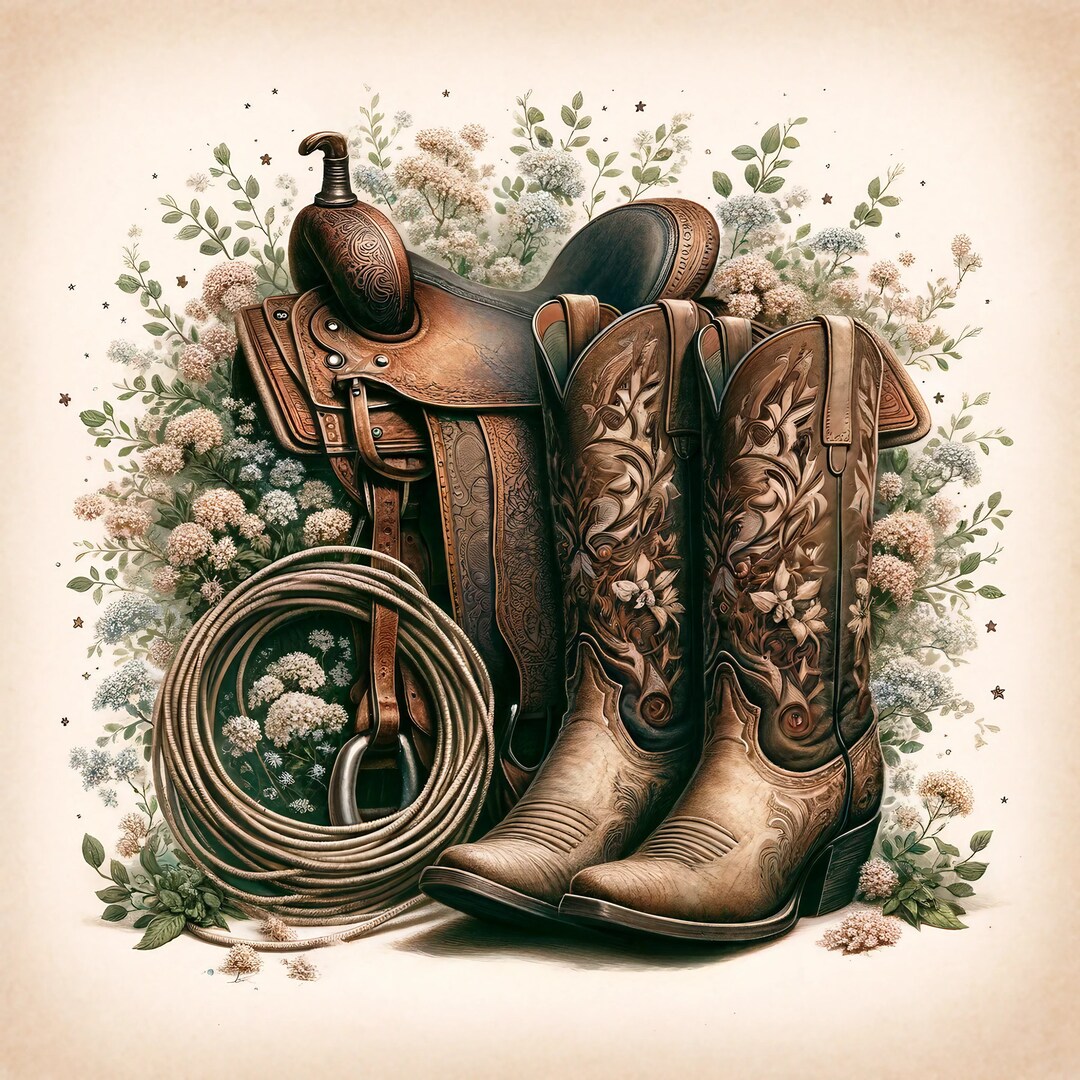 Western Cowboy Boots Digital Paper Cowboy Boots Digital - Etsy