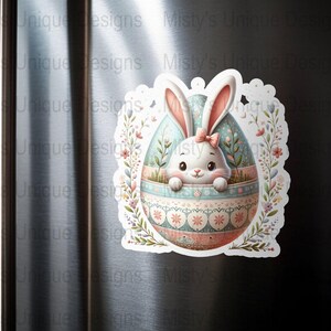 Easter Bunny Clipart PNG, Cute Rabbit Digital Download, Spring Floral ...