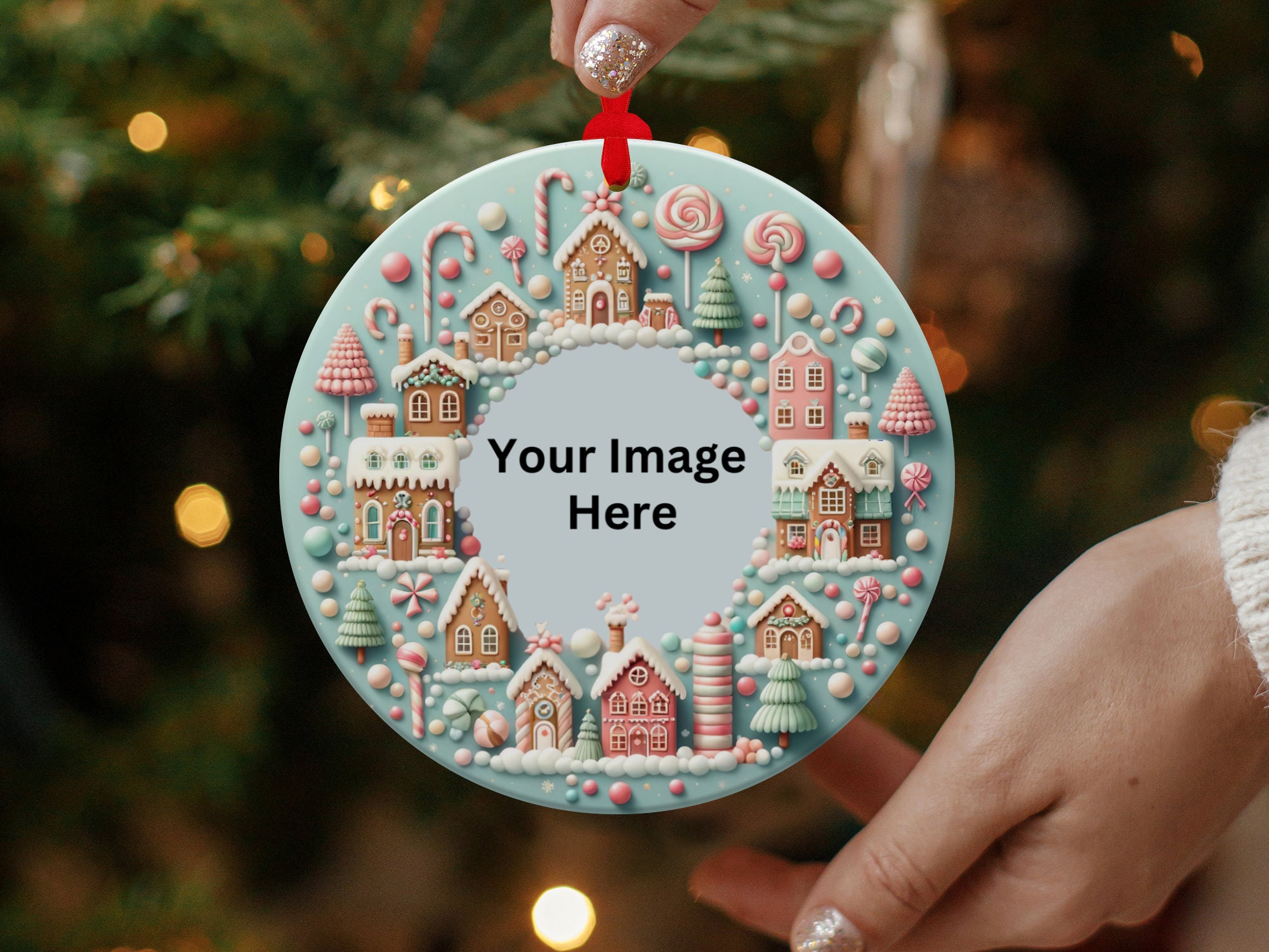 Personalized Christmas Candy Village, Candy Christmas Ornament, Custom ...