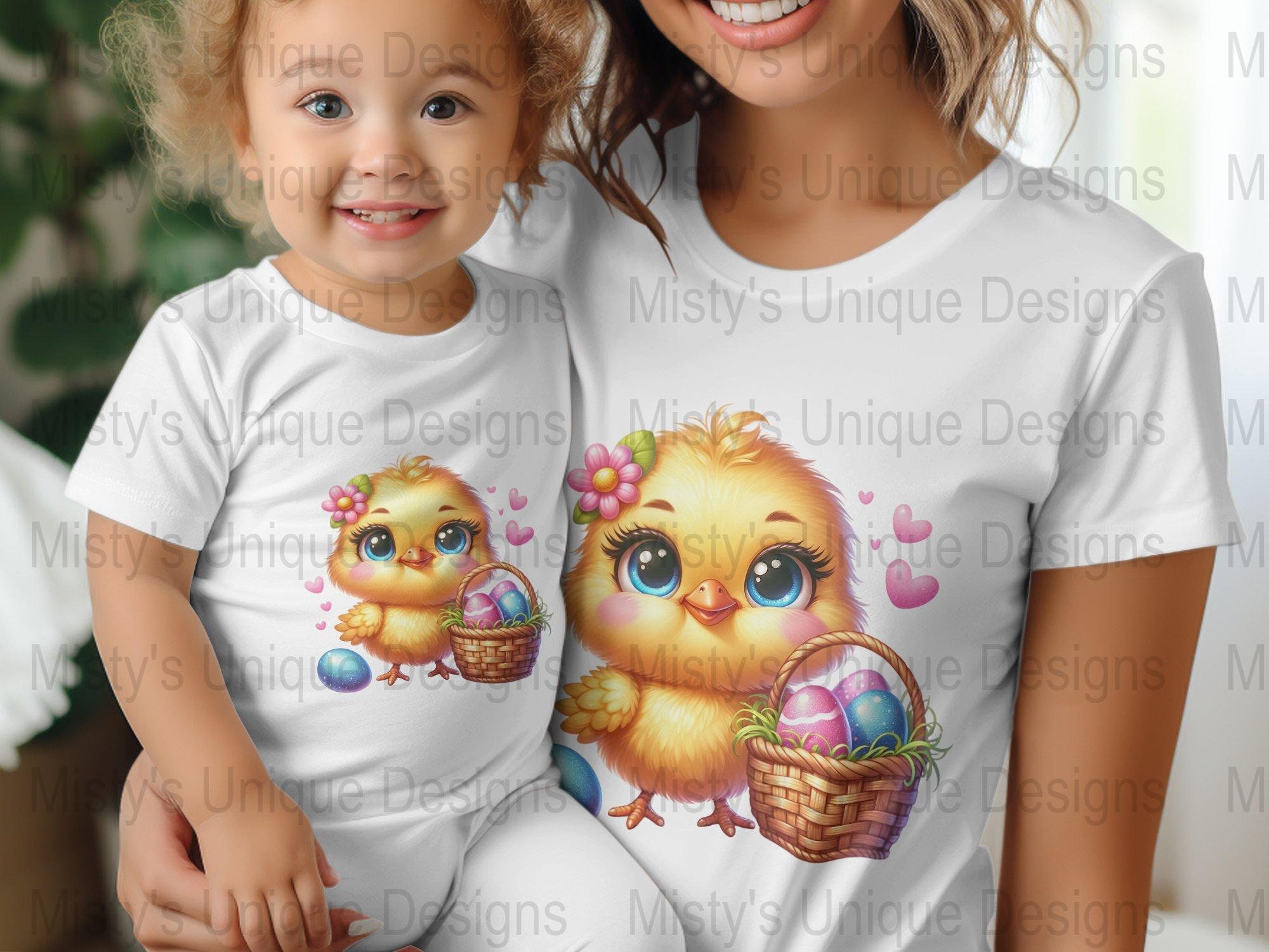 Cute Easter Chick Clipart, Digital Download, Spring Yellow Chick PNG ...