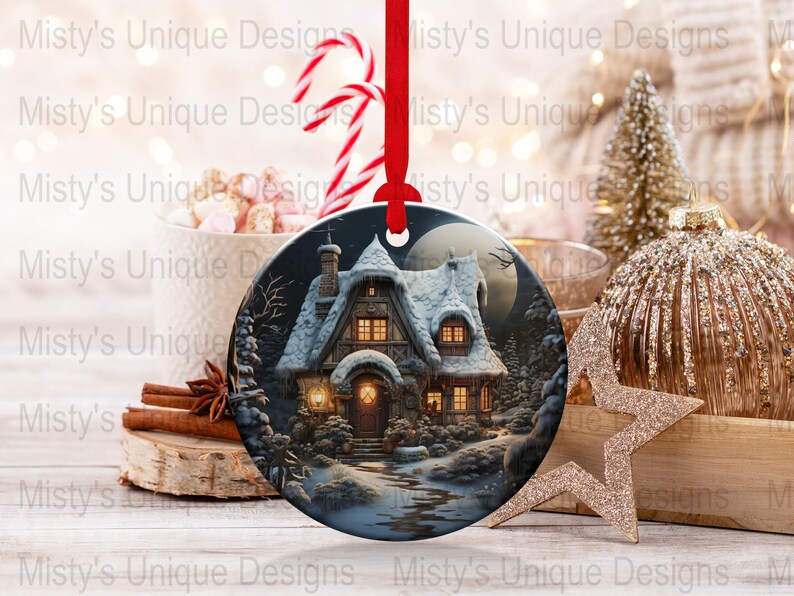 Cabin in Winter Digital Paper, Winter Cabin PNG Digital Paper, Cabin ...
