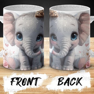 Cute Elephant Digital Paper, Nursery Decor, Baby Room Wall Art ...