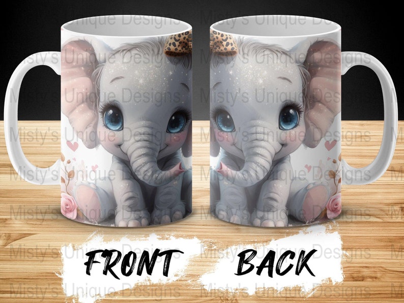 Cute Elephant Digital Paper, Nursery Decor, Baby Room Wall Art ...