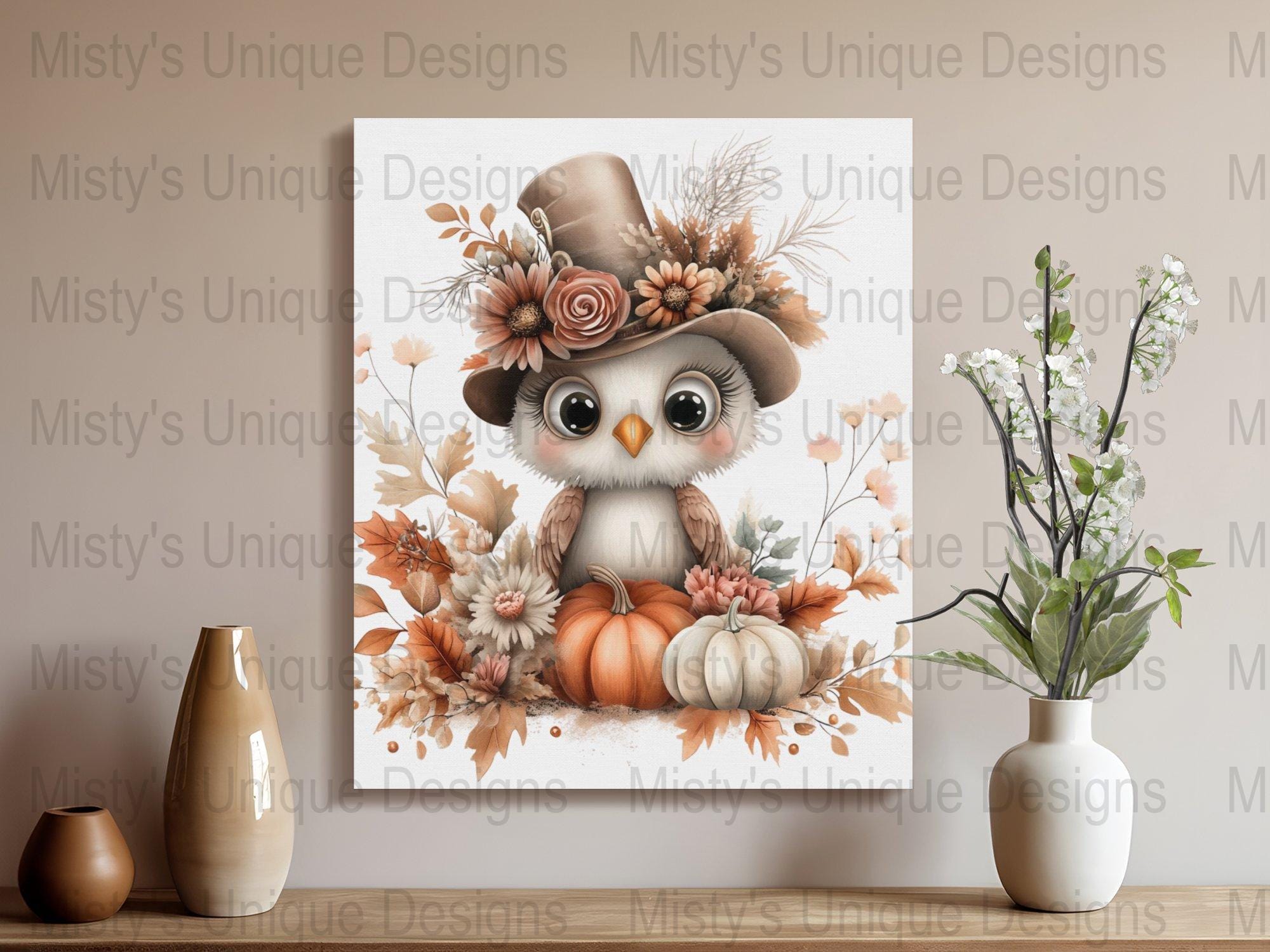 Fall Owl Clipart, Thanksgiving Pumpkin PNG (digital Download) - Etsy