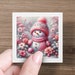 Pink Floral Winter Snowman Digital Paper, Cute Christmas Trees and ...