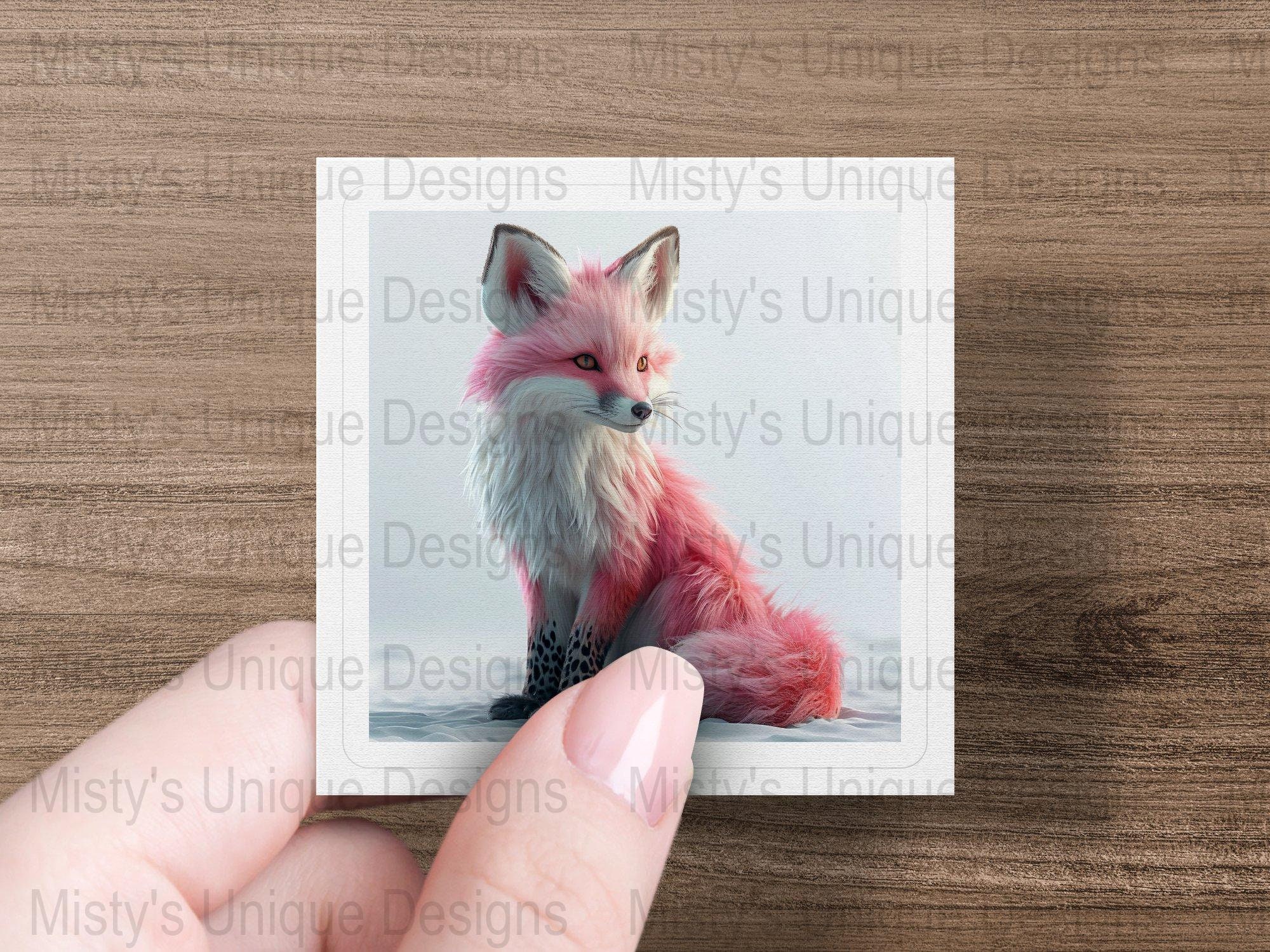 Unique Pink Fox Digital Paper PNG Digital Paper, Pink Fox Printable ...