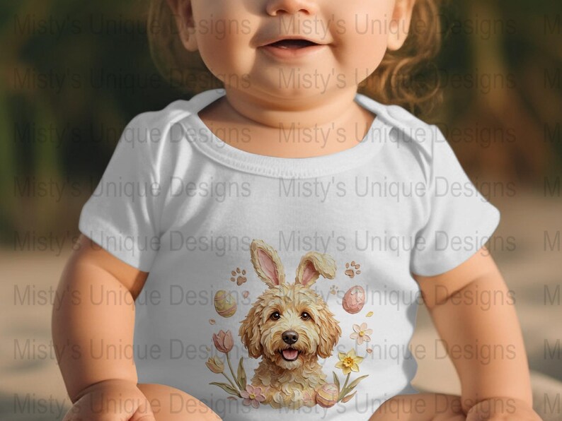 Easter Dog Digital Download Clipart PNG, Bunny Ears Puppy Easter Eggs ...