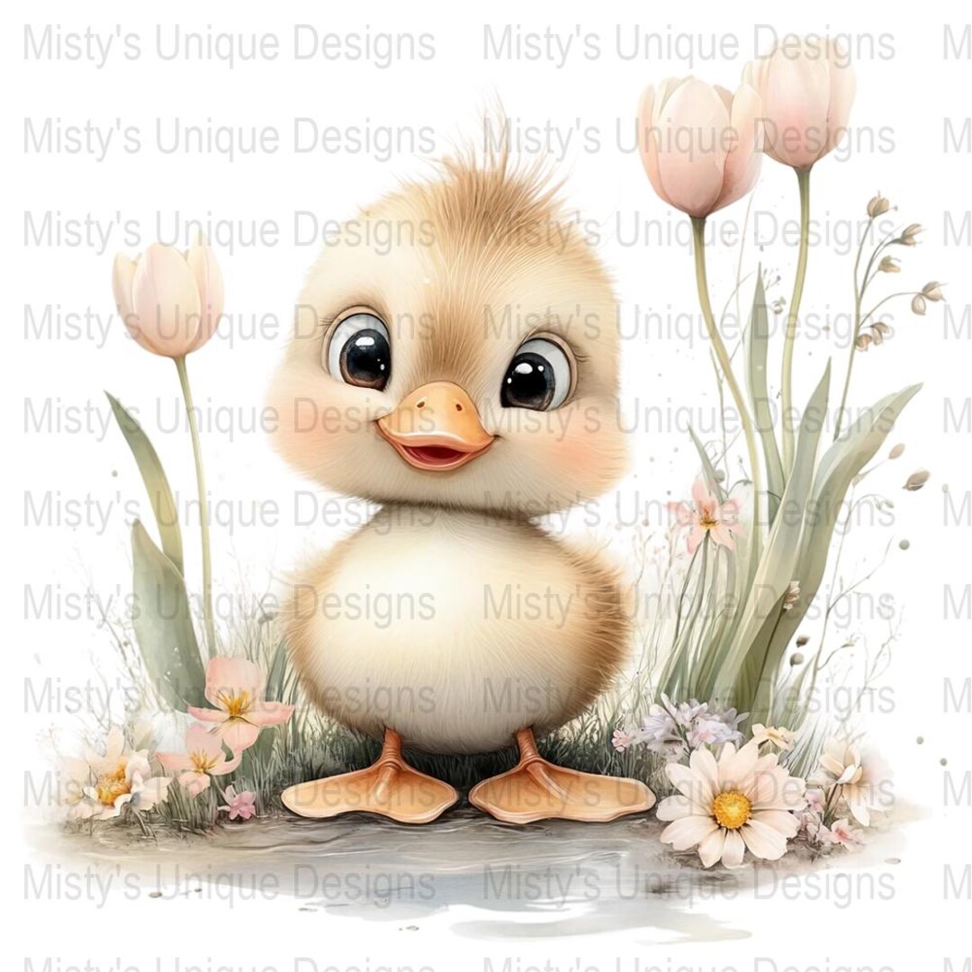 Baby Duckling Clipart PNG, Spring Nursery Art (digital Download) - Etsy