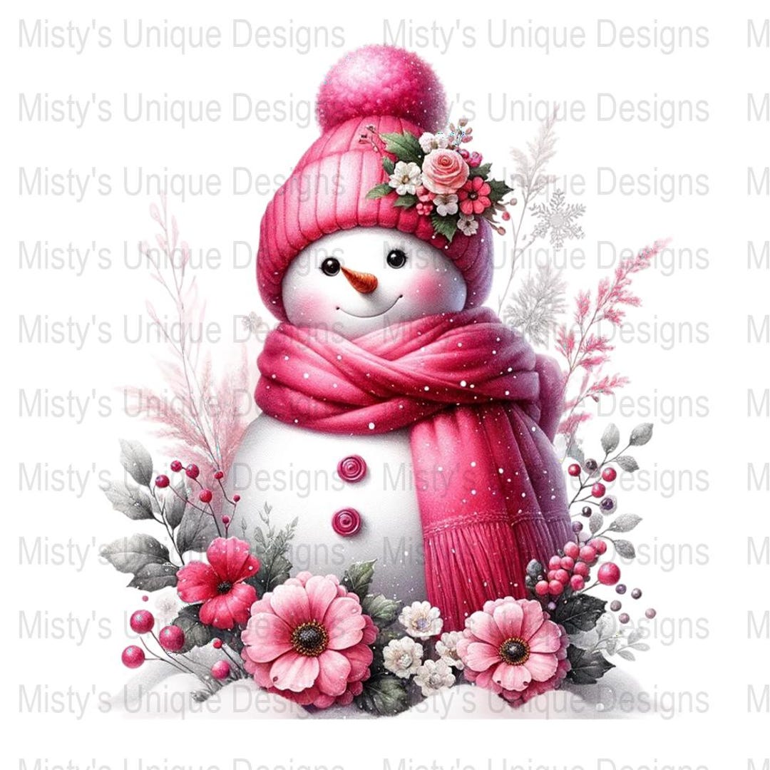 Snowman Clipart PNG, Winter Holiday Digital Download, Christmas Snow ...