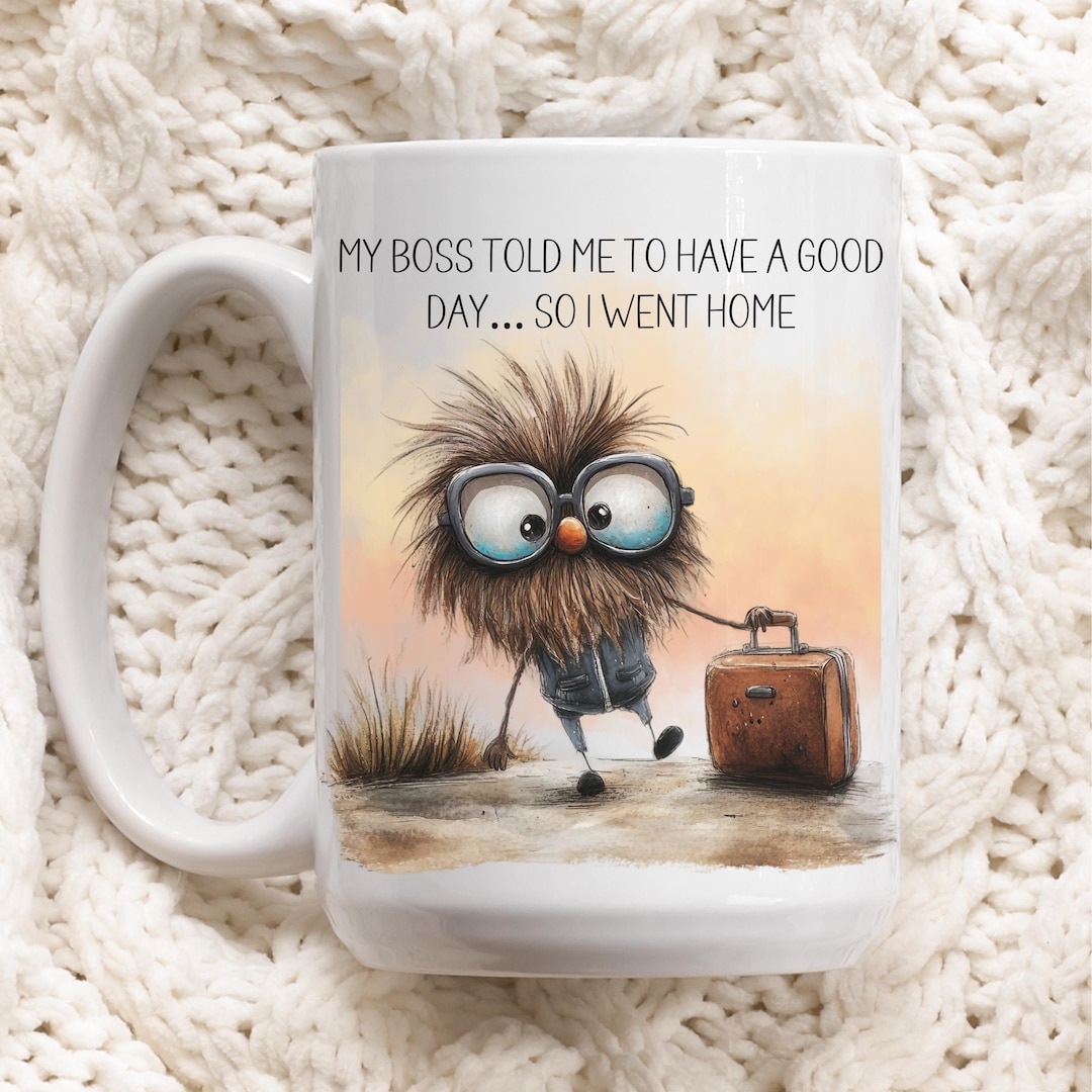 Funny Office Boss Coffee Mug, Work From Home Cup, Sarcastic Coworker ...
