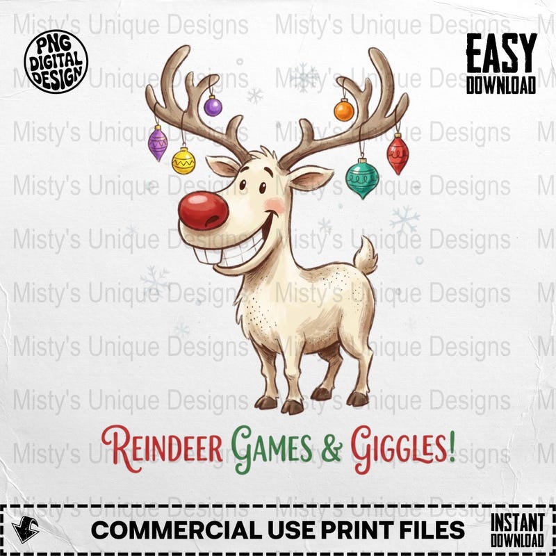 Reindeer Games Clipart - Etsy