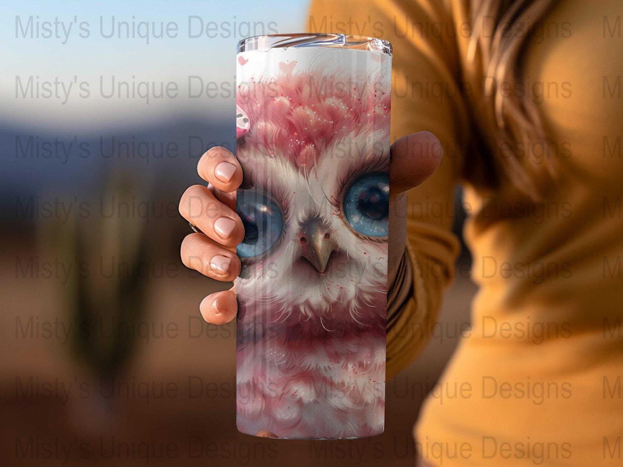 Cute Pink Owl Digital Paper, Printable PNG Download, Whimsical Animal ...