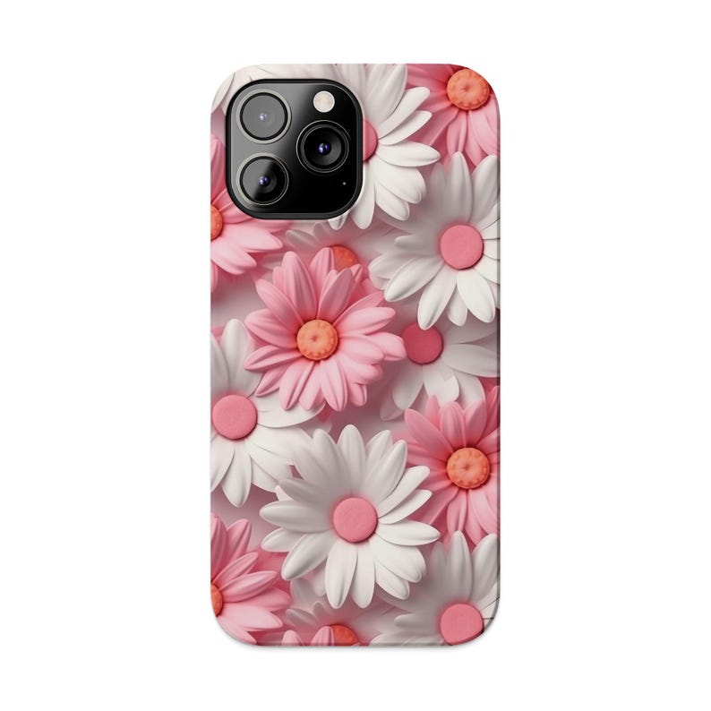 Pink Daisy Phone Case, Floral Design, Girly Aesthetic, Cute Phone Cover ...