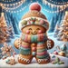 Colorful Gingerbread Man Digital Paper, Digital Paper 12 X 12, Digital ...