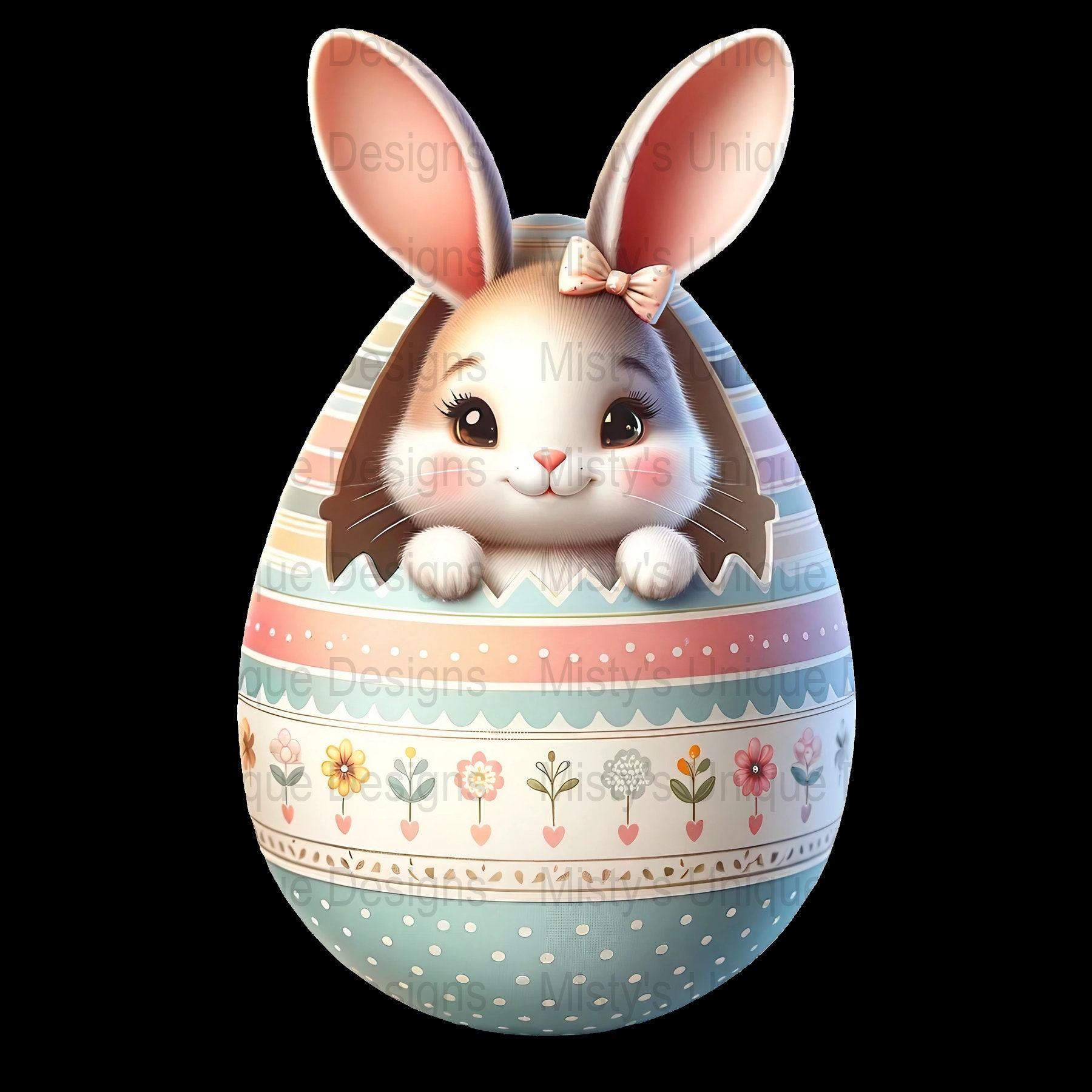 Easter Bunny Clipart, Cute Rabbit PNG, Digital Download, Spring Clipart ...