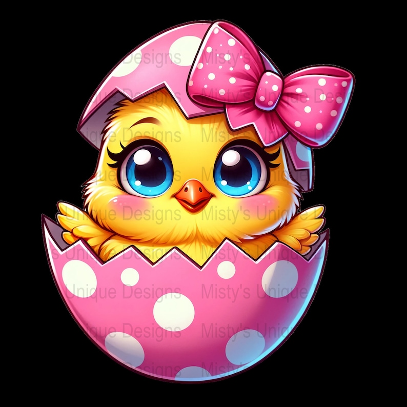Cute Easter Chick Clipart, Digital Download, Yellow Chick in Egg PNG ...