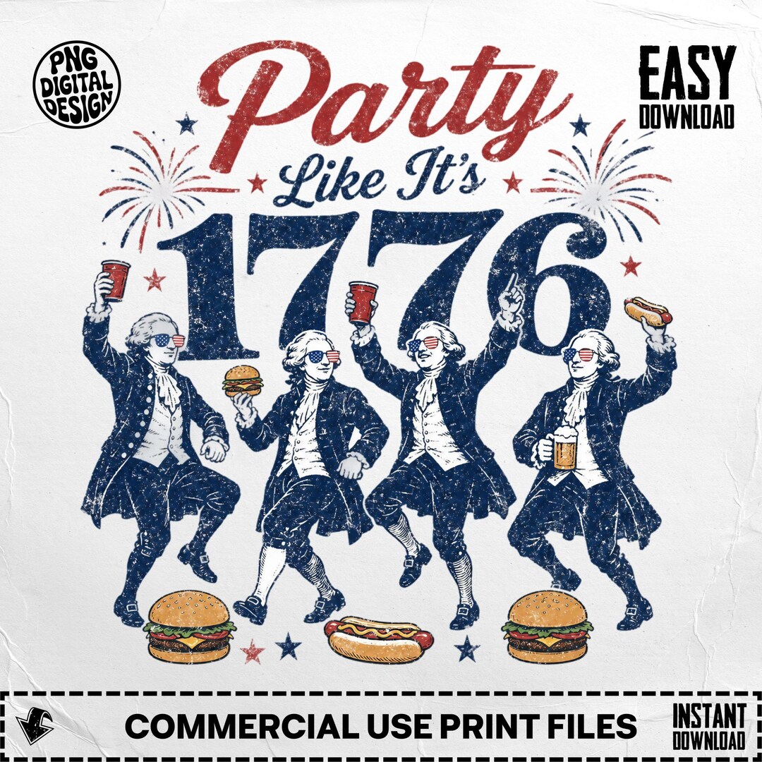 Funny Founding Fathers Clipart (digital Download) – July 4th Patriotic ...