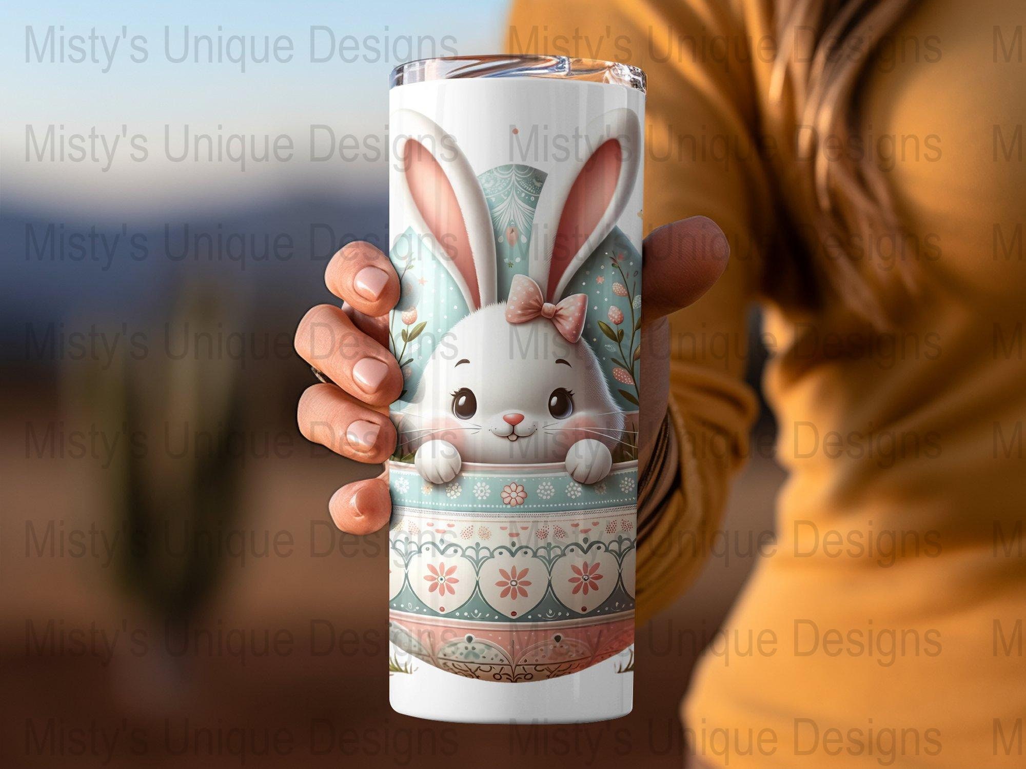 Easter Bunny Clipart PNG, Cute Rabbit Digital Download, Spring Floral ...