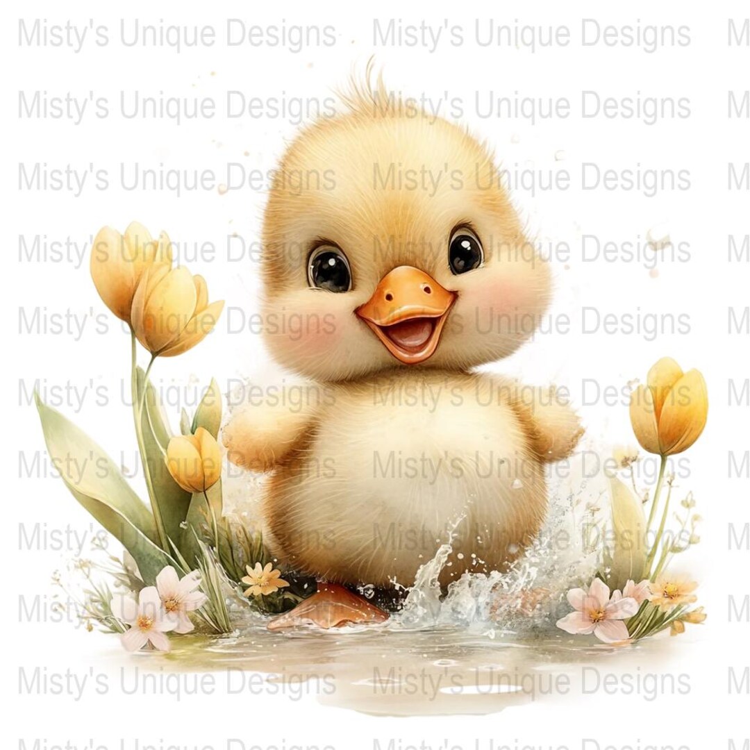 Cute Baby Duck Digital Download Clipart, Adorable Duckling Printable ...