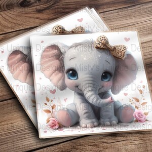 Cute Elephant Digital Paper, Nursery Decor, Baby Room Wall Art ...