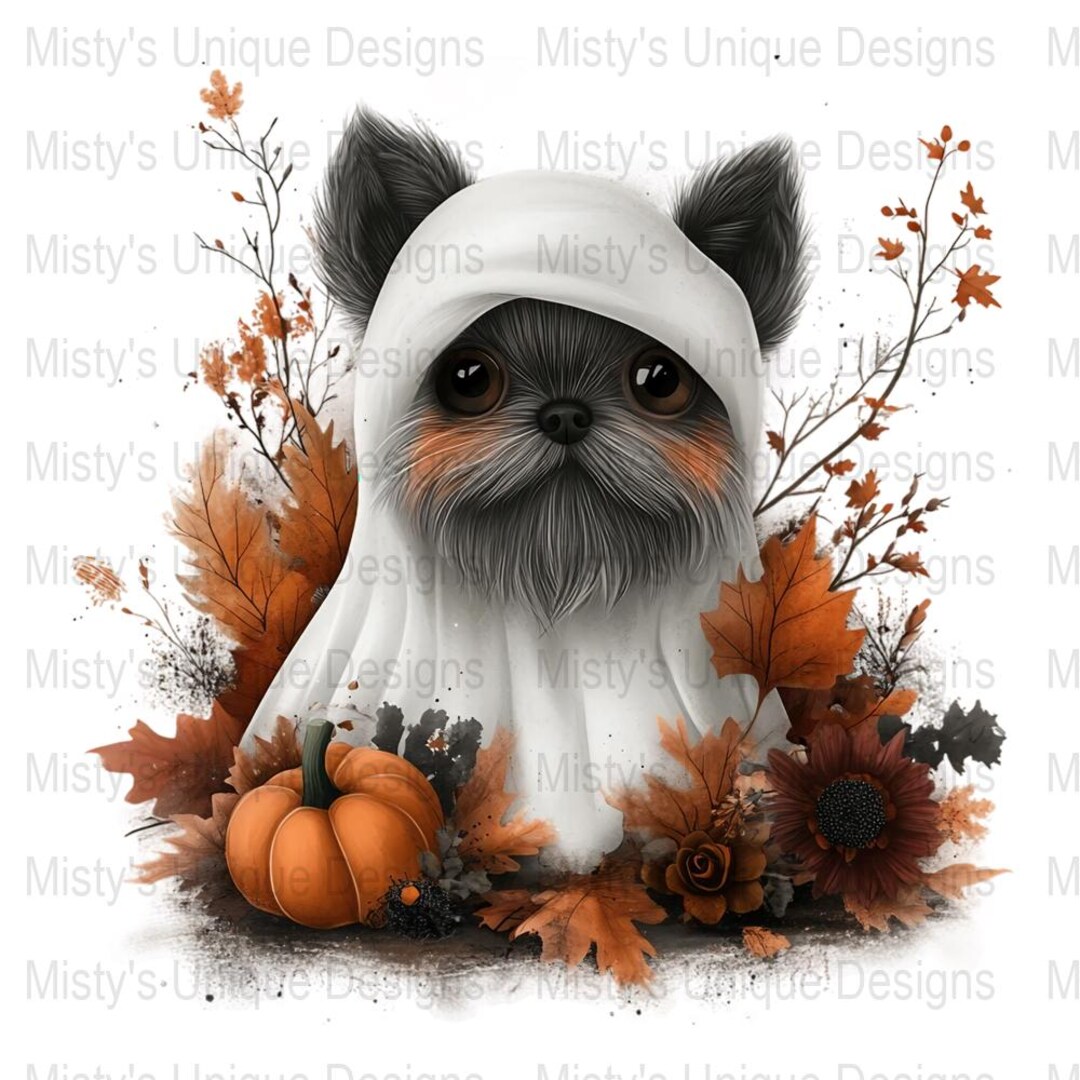 Halloween Dog Clipart PNG, Cute Puppy in Ghost Costume, Fall Autumn ...