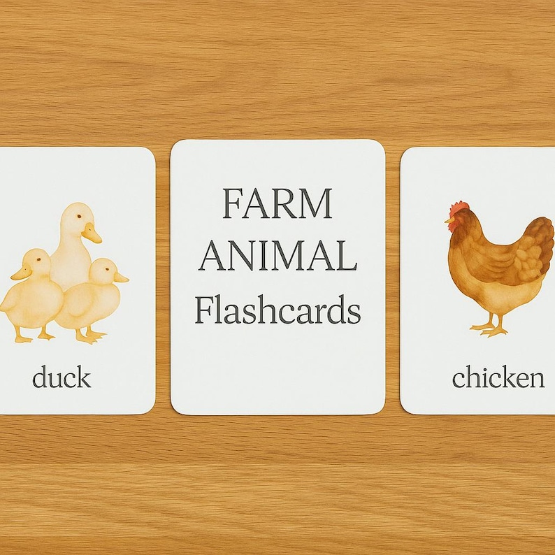 Farm Animal Flashcards Printable | Montessori Inspired Early Learning ...