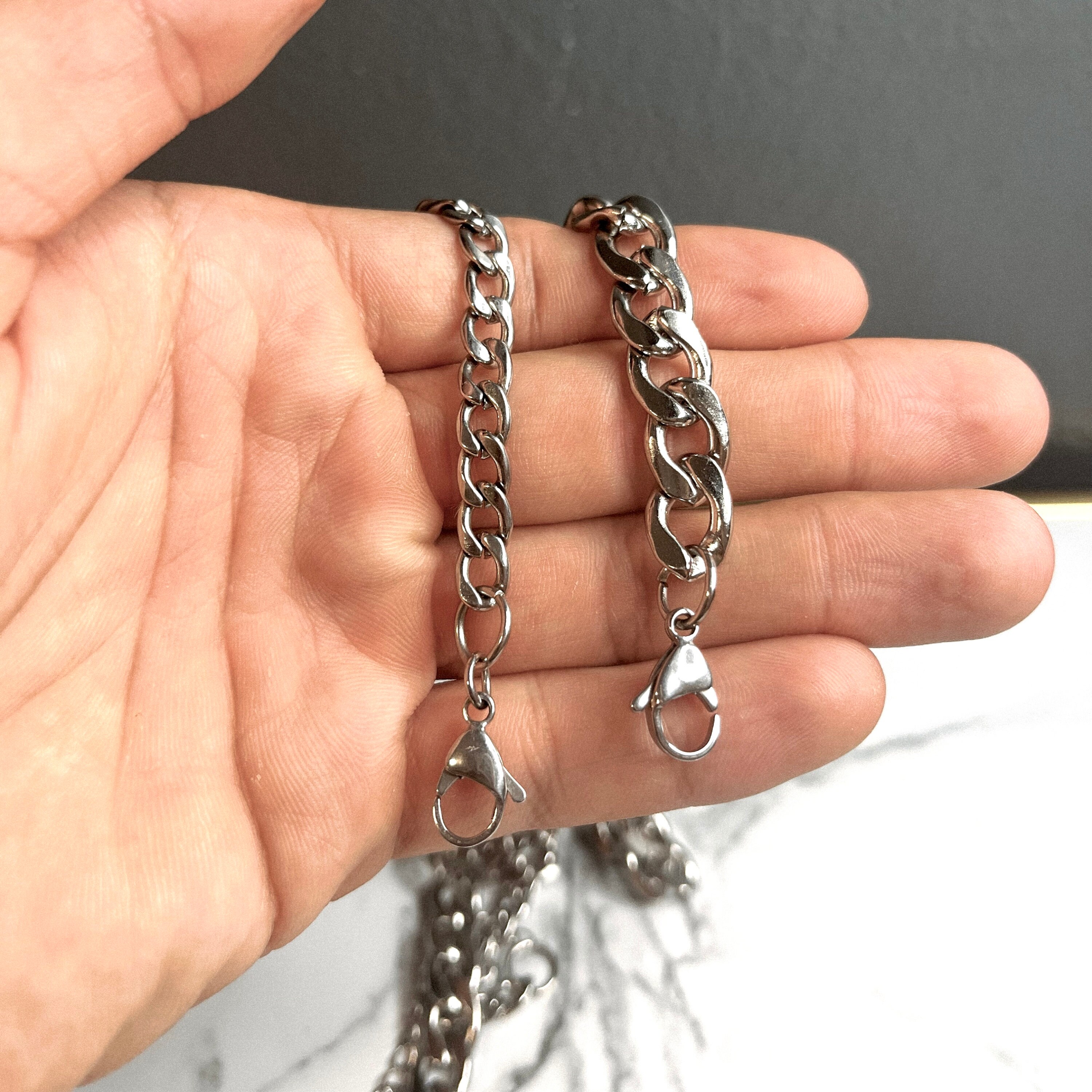 WHAM! - 2 Choker Chain Set in Stainless Steel - Etsy