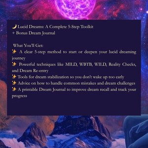 Lucid Dreams: Complete 5-step Toolkit + Dream Journal - Etsy