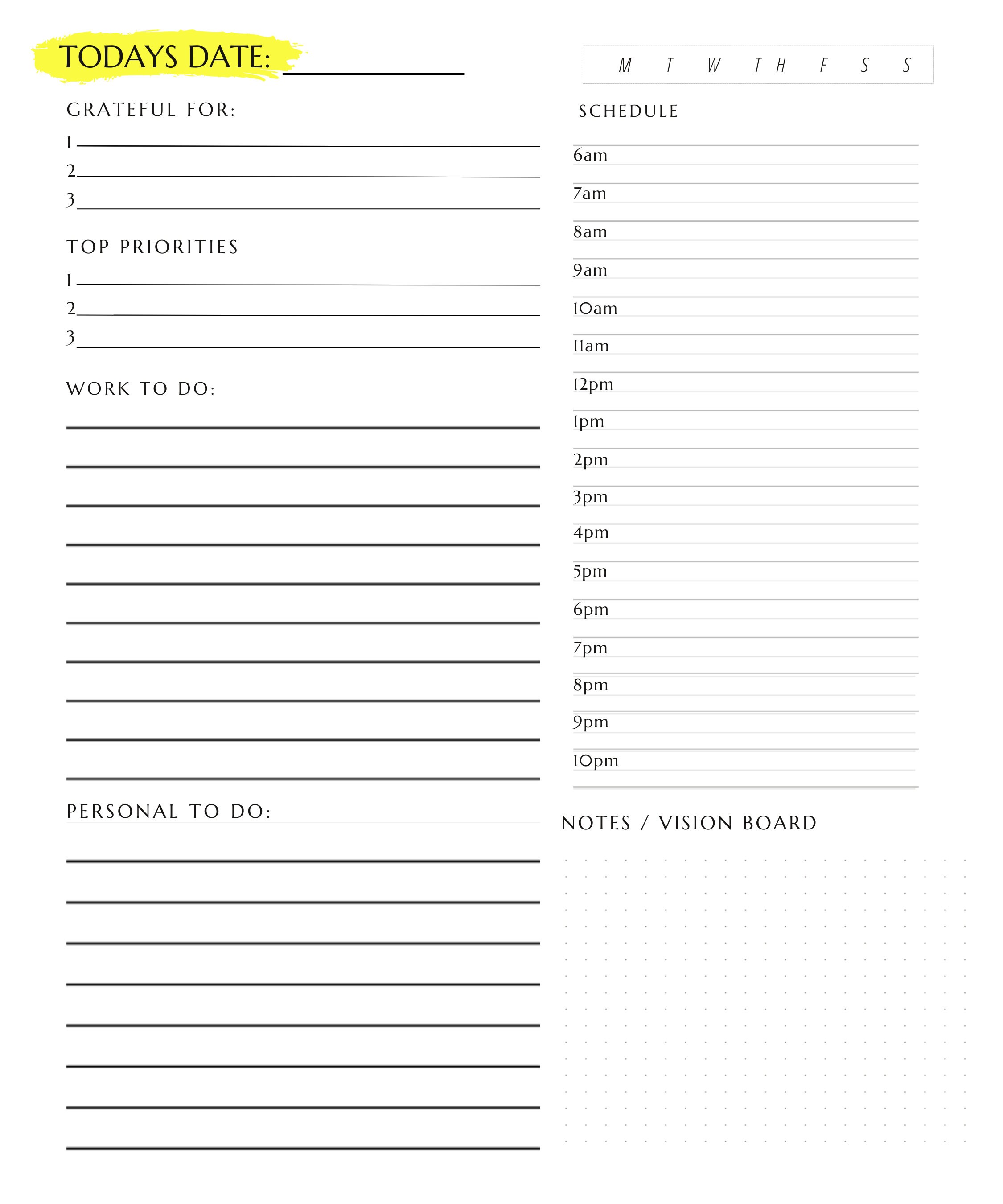 Digital Journal Planner, Daily Planner, Digital Journal, to Do List - Etsy