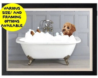 Cockapoo on Toilet - Etsy UK