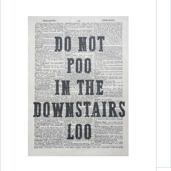 No Poo in the Loo Sign - Etsy