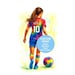 Personalised Girls Football Print - Custom Soccer Wall Art - Custom ...