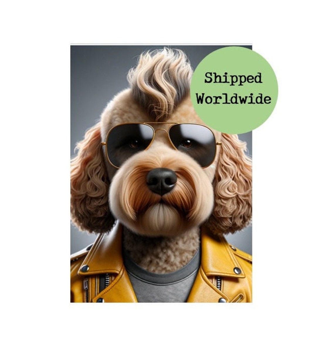 Cockapoo Portrait - Funny Cockerpoo Print - Cool Dog Wall Art - Animal ...