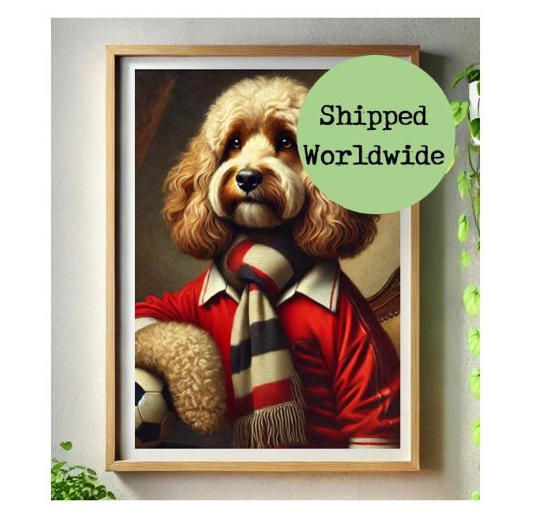 Cockapoo Cockerpoo Red Football Shirt Print - Soccer Kit Sports Jersey ...