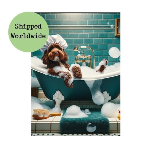 Chocolate Cockapoo Toilet Print - Etsy
